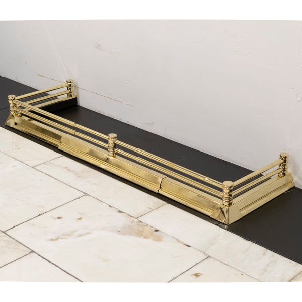 Reclaimed Brass Fireplace Fender Adjustable - The Architectural Forum