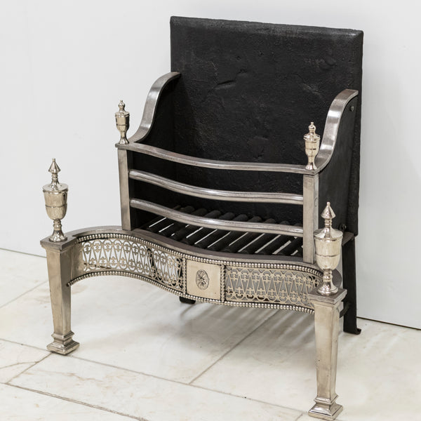 Reclaimed Georgian Style Polished Steel Fire Basket - The Architectural ...
