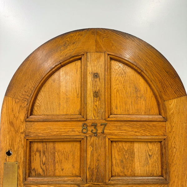 Antique Arched Oak Door - 205.5cm x 106.5cm - The Architectural Forum