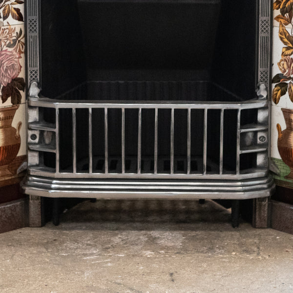 Antique Polished Cast Iron Fireplace Insert with Tiles - The ...