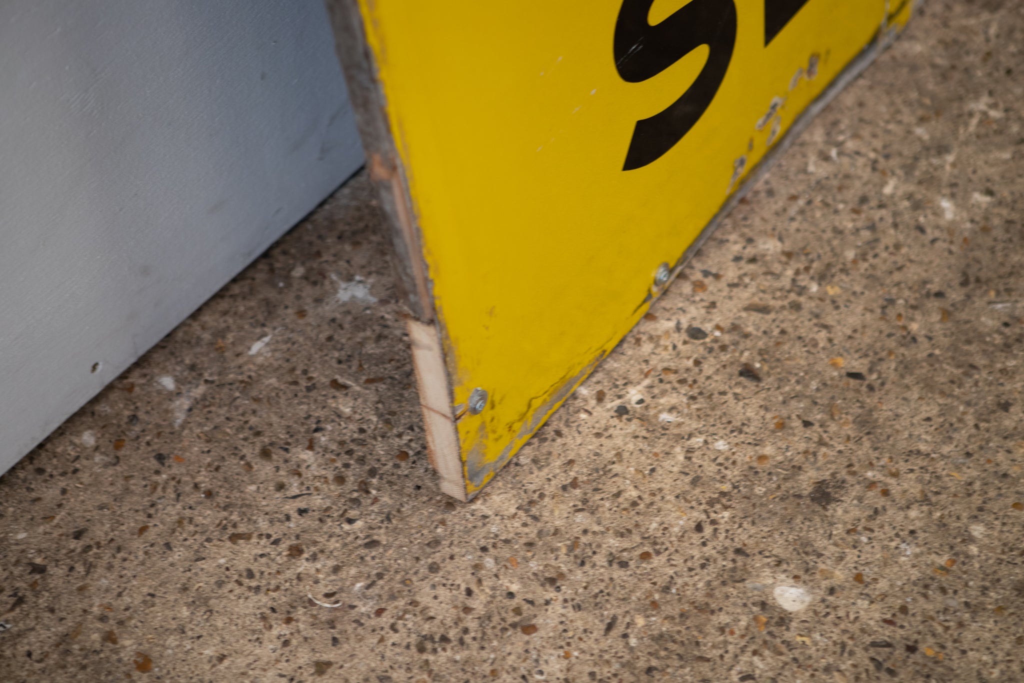 Large Reclaimed Enamel Yellow London Shop Sign - The Architectural Forum