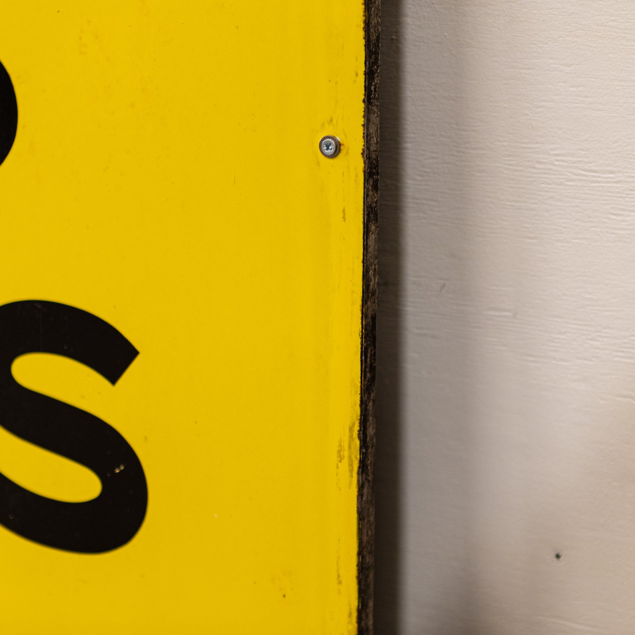 Large Reclaimed Enamel Yellow London Shop Sign - The Architectural Forum