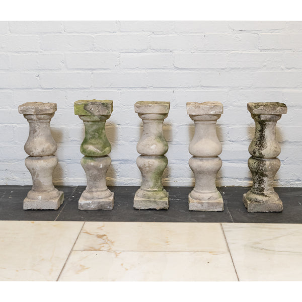 Antique Portland Stone Balustrades (set of 23) - The Architectural Forum