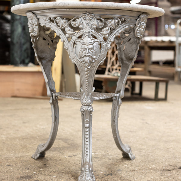 Antique Cast Iron Round Table with Marble Top | The Viking - The ...