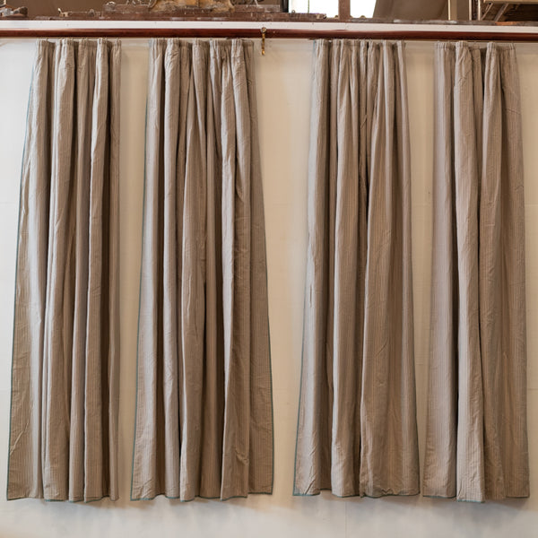 Reclaimed Large Heavy Pinstripe Curtains with Pelmet - The ...